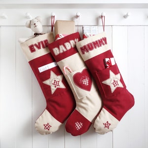 Personalised Embroidered Letter to Santa Christmas Stocking - Xmas ...