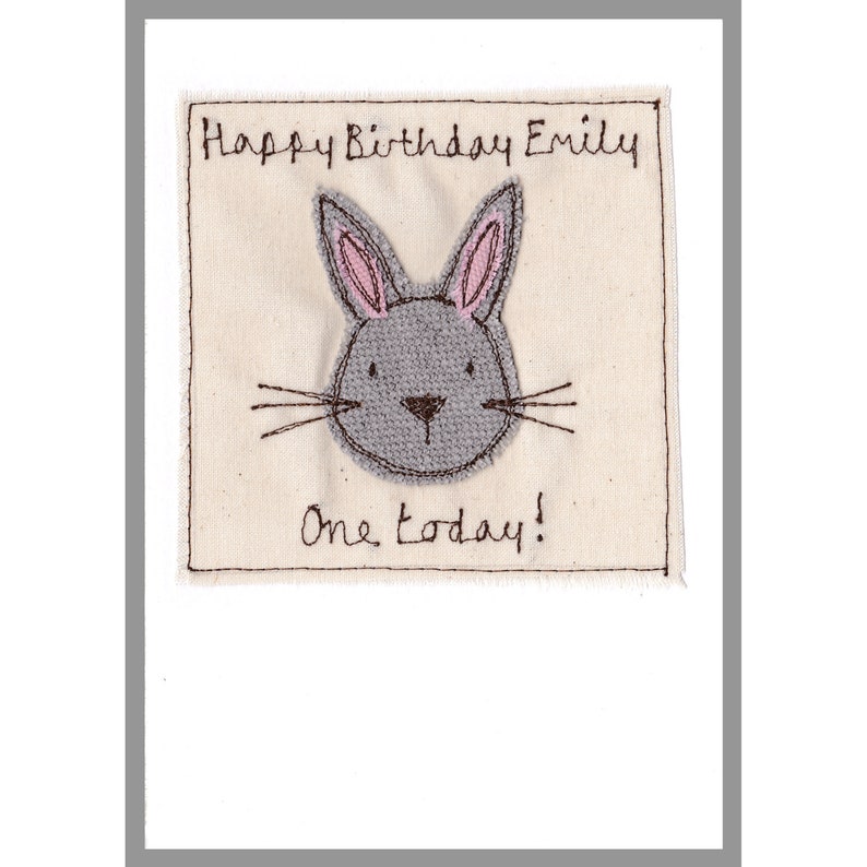 Personalised Bunny Rabbit Card Rabbit Birthday Card Some | Etsy