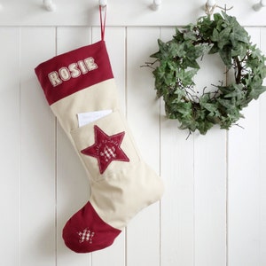 Personalised Embroidered Letter to Santa Christmas Stocking - Xmas ...