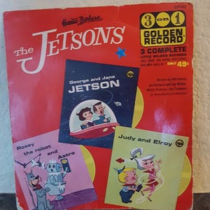 THE JETSONS 45 RPM Record / 3 on 1 Golden Record / Hanna Barbers ...