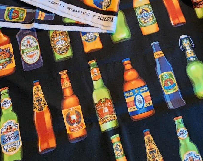 Cheers Craft Beer Fabric / IPA Beer Bottle Fabric / Robert Kaufman on ...