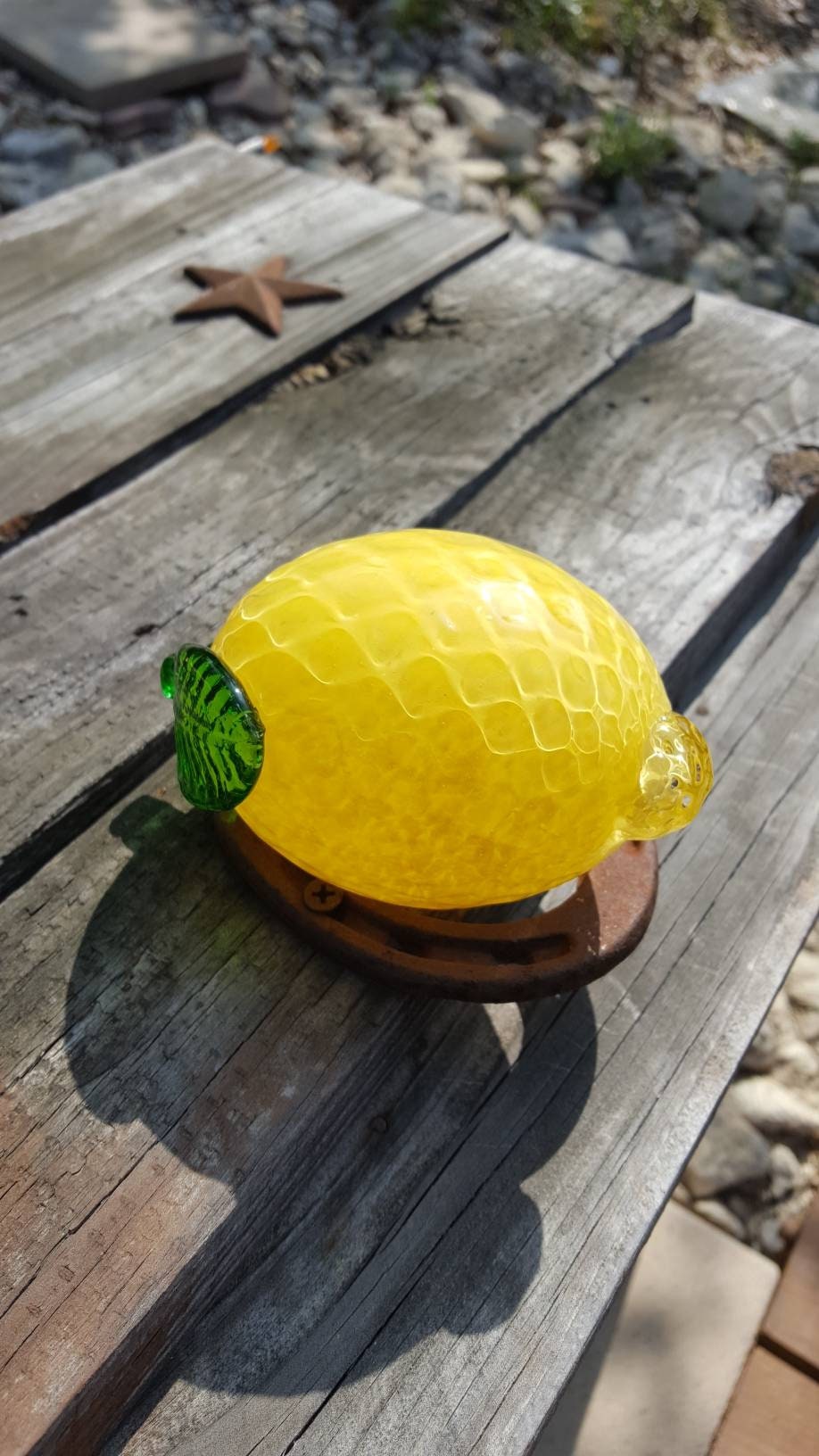 Glass Art Lemon / Yellow Glass Decor / Restaurant Decor / Kitchen