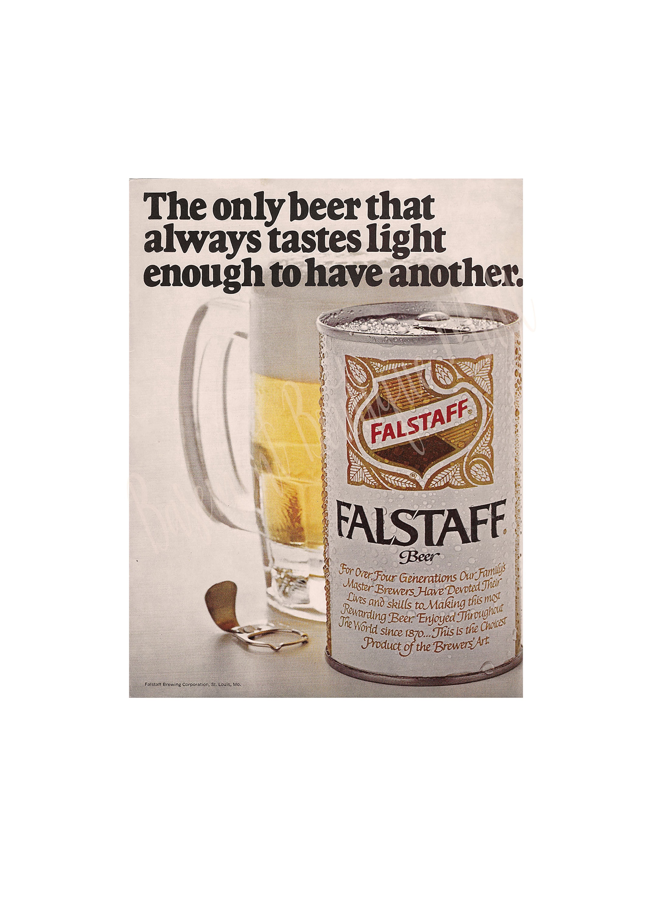 Falstaff Beer Can