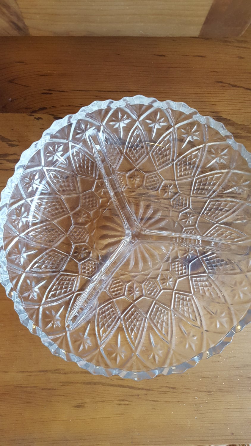 Lead Crystal Relish Tray