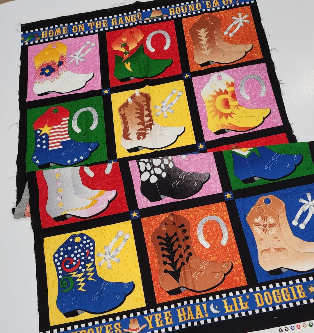 Cowpokes by Nancy J Smith and Lynda S Milligan / Cowboy Boot Panel - Etsy