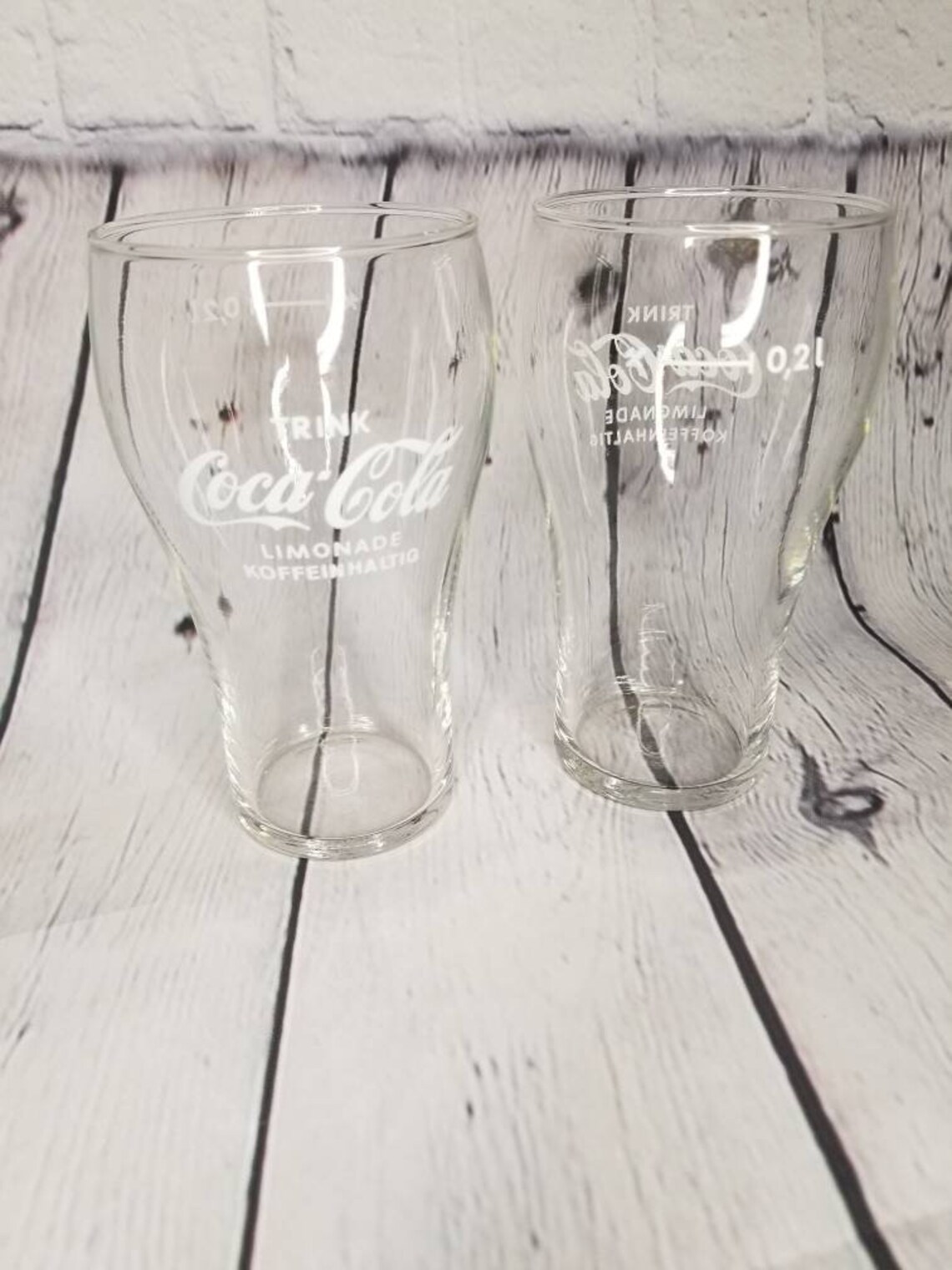 Vintage Fountains Style Coca Cola Glasses / German Coca Cola / Trink ...