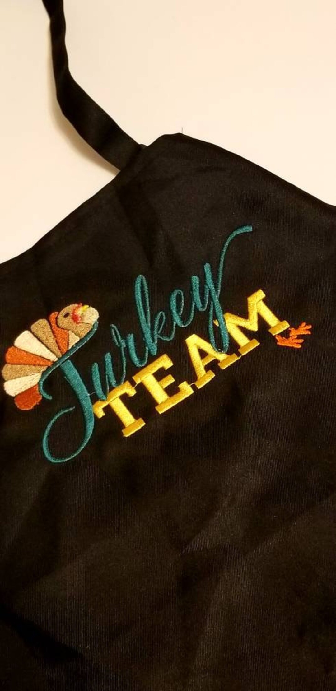 Team Turkey Apron / Embroidered Thanksgiving Family Apron / Squad Apron ...