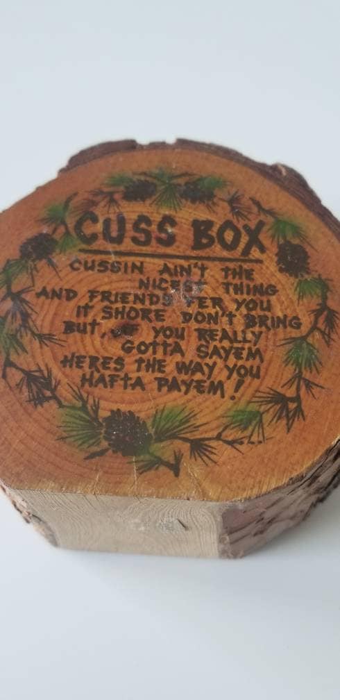 Vintage Cuss Box / Yosemite Souvenir / Piggy Bank
