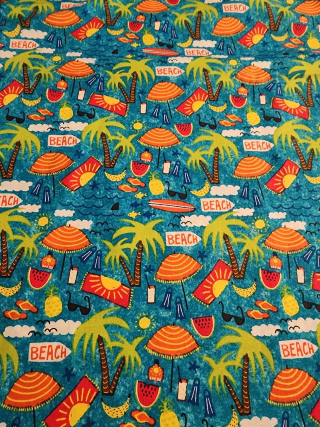 Beach Theme Fabric - Etsy