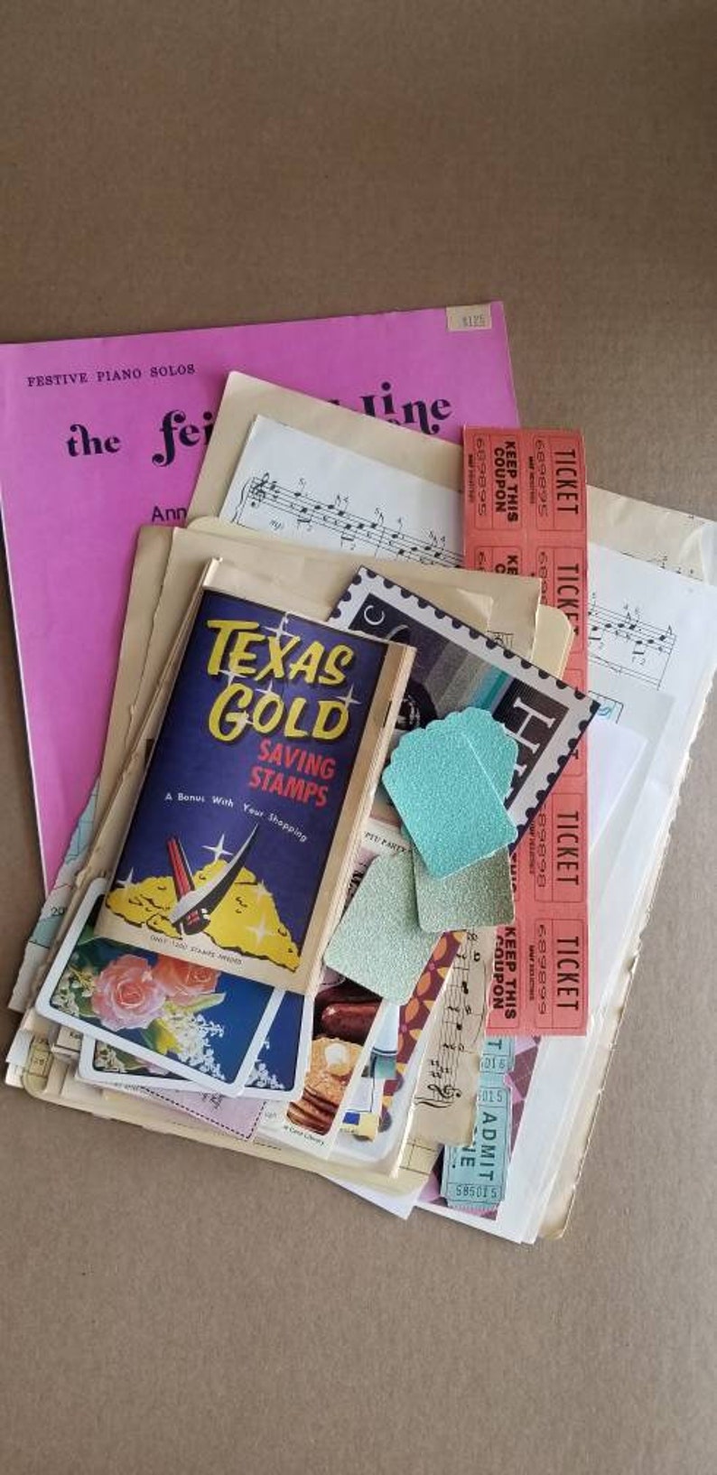 60 Piece Paper Stash / Vintage Sheet Music / Ephemera / - Etsy