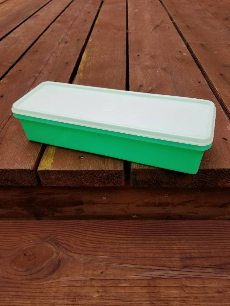 Vintage Tupperware Veggie Keeper / Jadite Green Tupperware / Celery ...