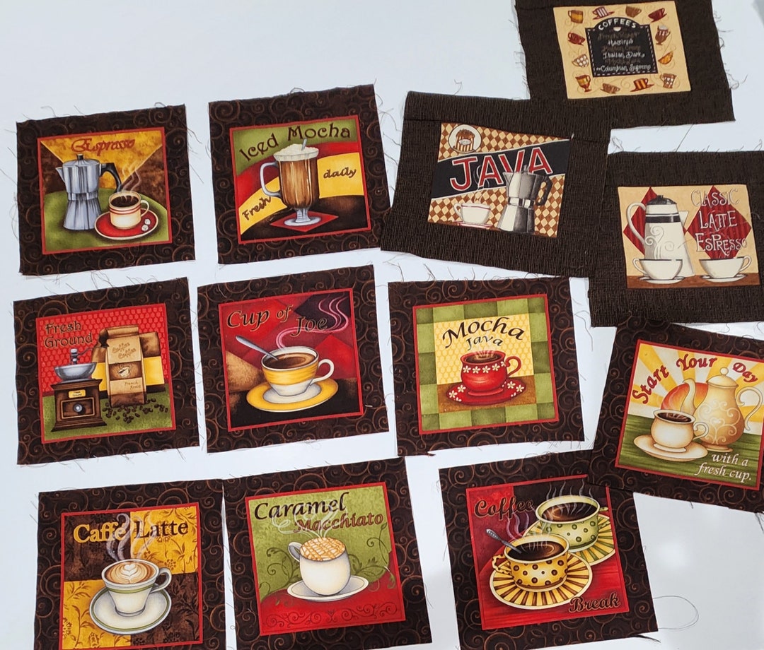 Coffee Theme Fabric Bundle / Cafe Fabric / Barista Fabric Bundle ...