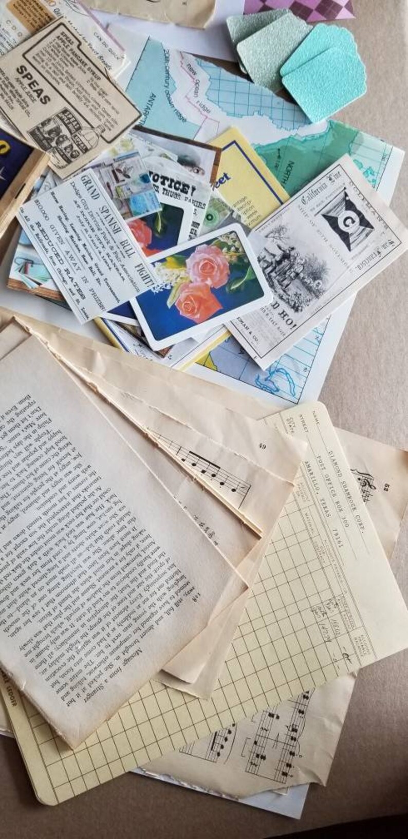 60 Piece Paper Stash / Vintage Sheet Music / Ephemera / - Etsy