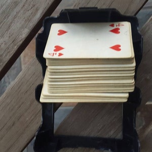 Vintage Canasta Card Game Case With Cards / Faux Black Marble / Plastic ...