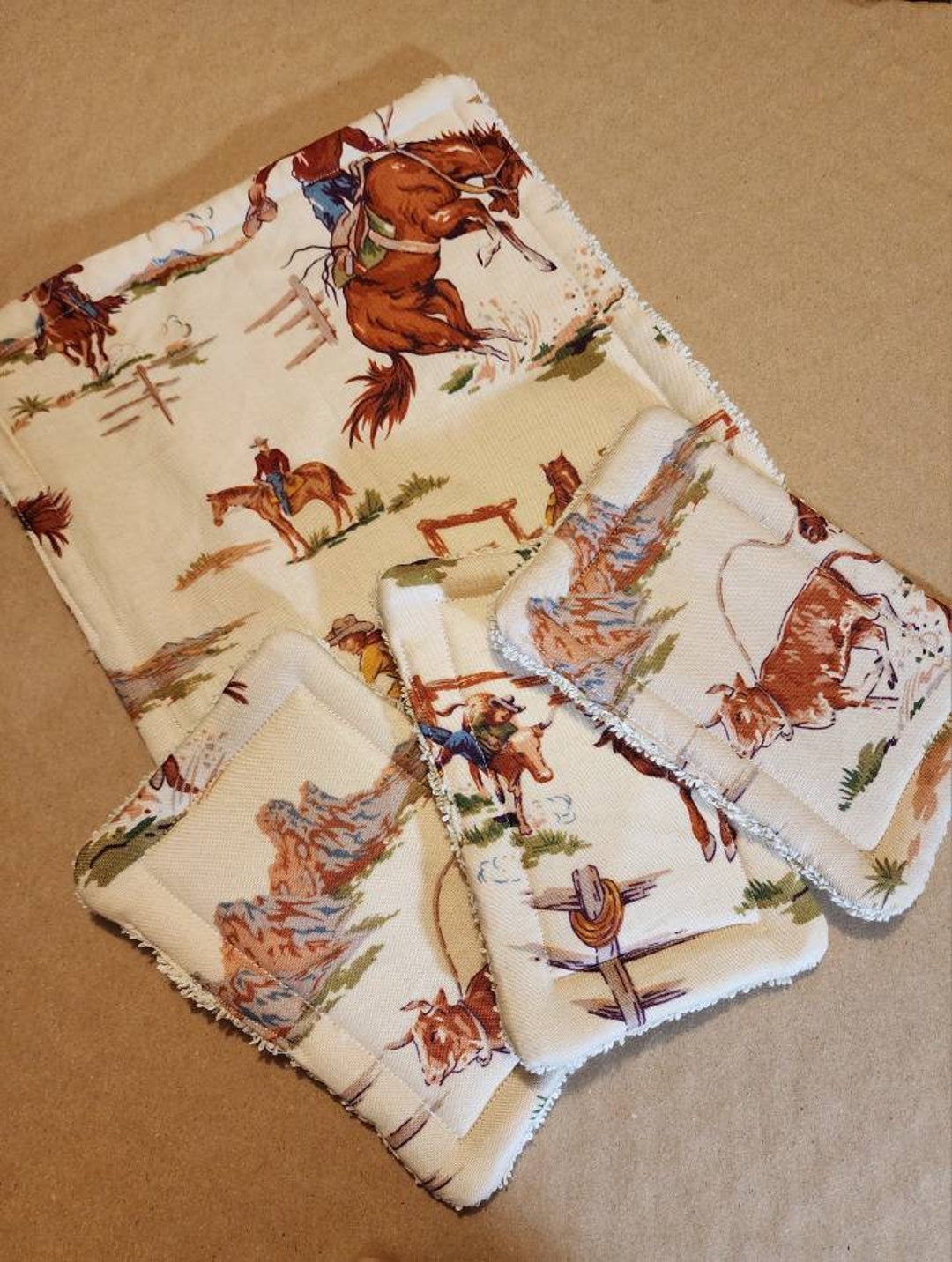 Cowboy Reusable Sponge / Cloth Kitchen Wipes / 3 Pack - Etsy