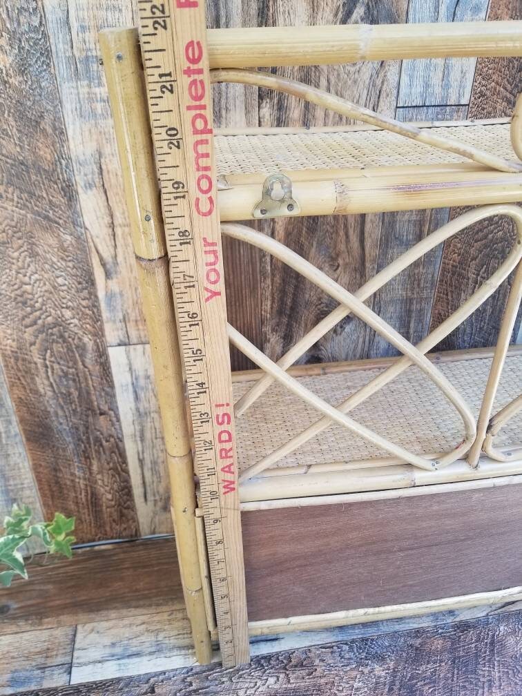 Vintage Bamboo Wall Shelf / Dressing table shelf / bohemian ...