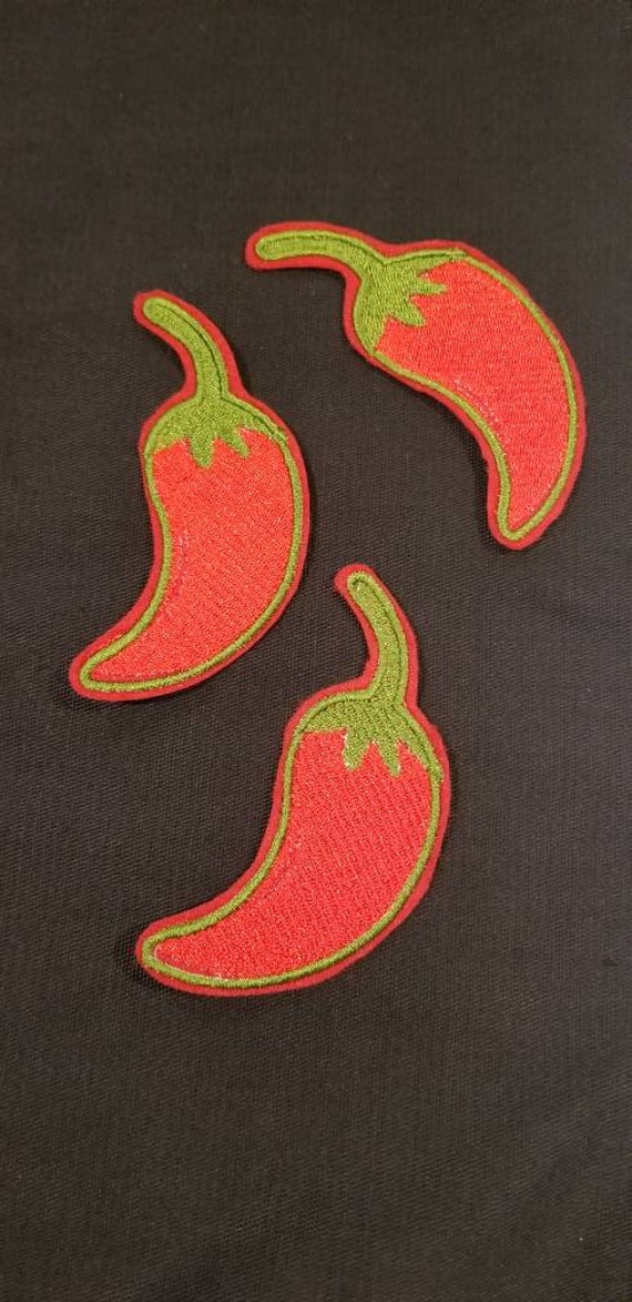 Chili pepper patch / Red Spicy Pepper | Etsy