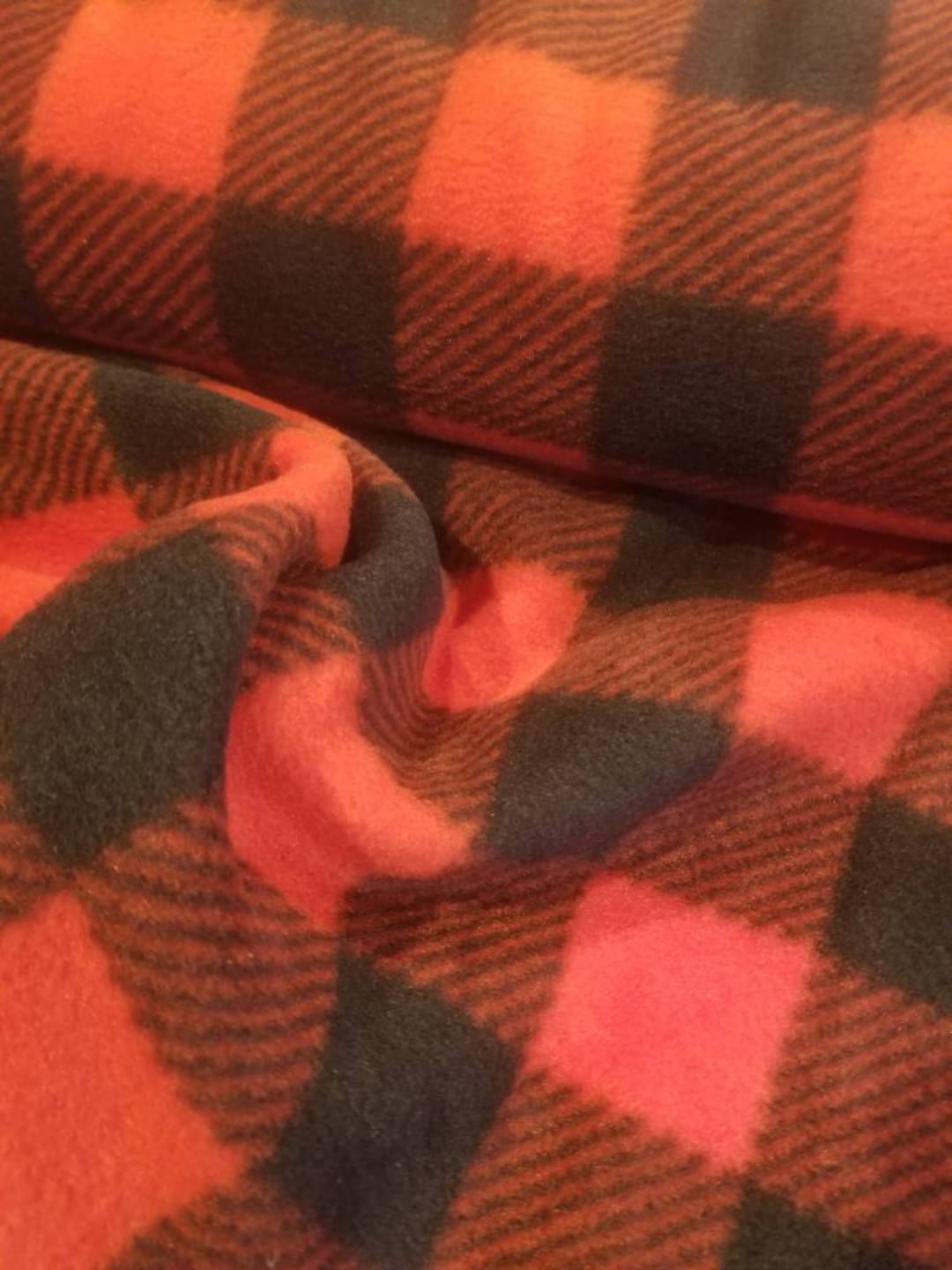 Buffalo Plaid Fleece by the Yard - Etsy