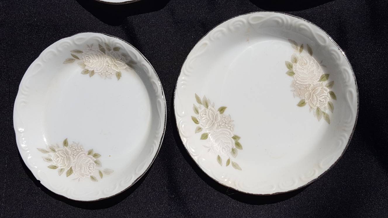 Vintage Porcelain Coasters / Trinket Trays / Sheffield / Fine China ...