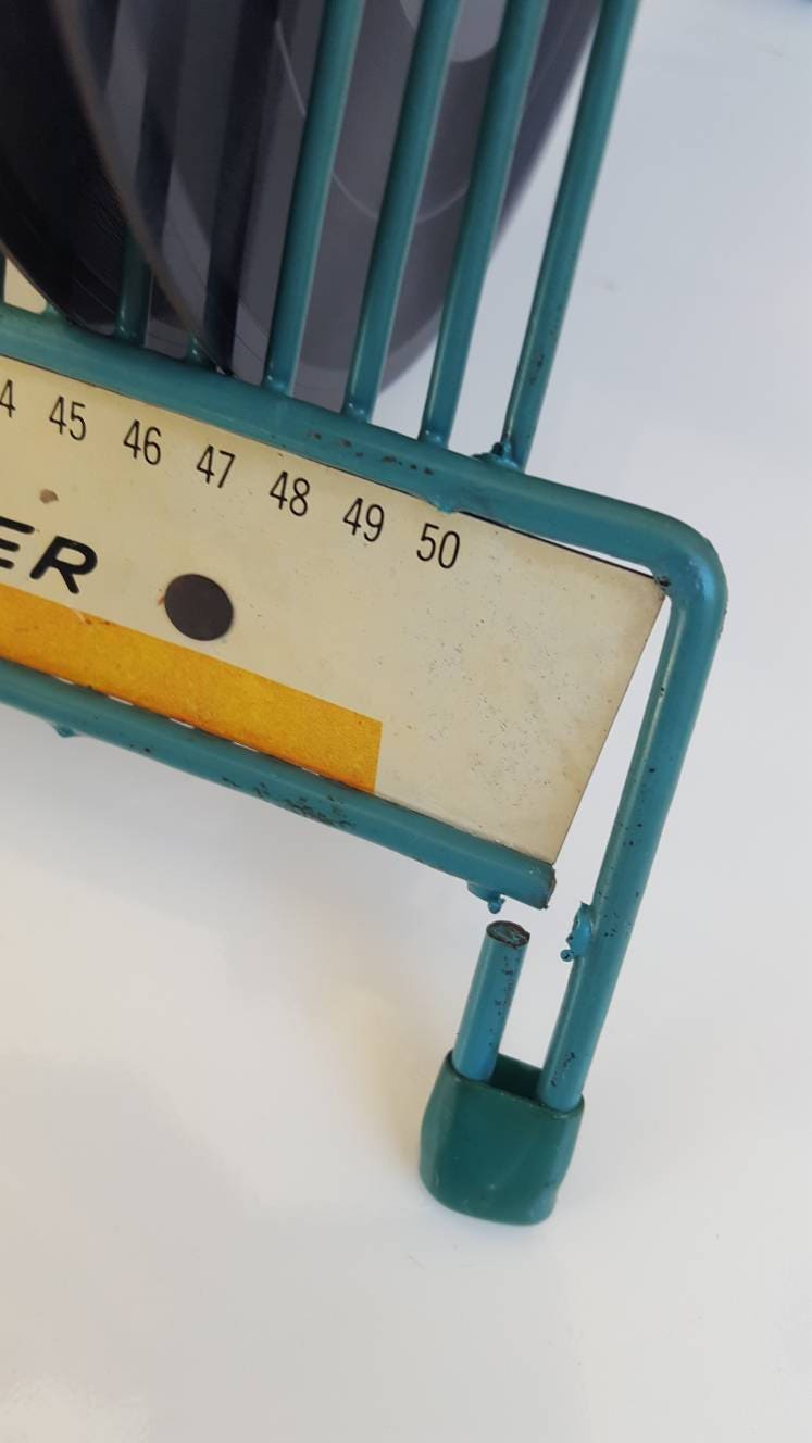 Vintage junior Lyric Record Holder / 50's Turquoise Record Rack / Vinyl ...
