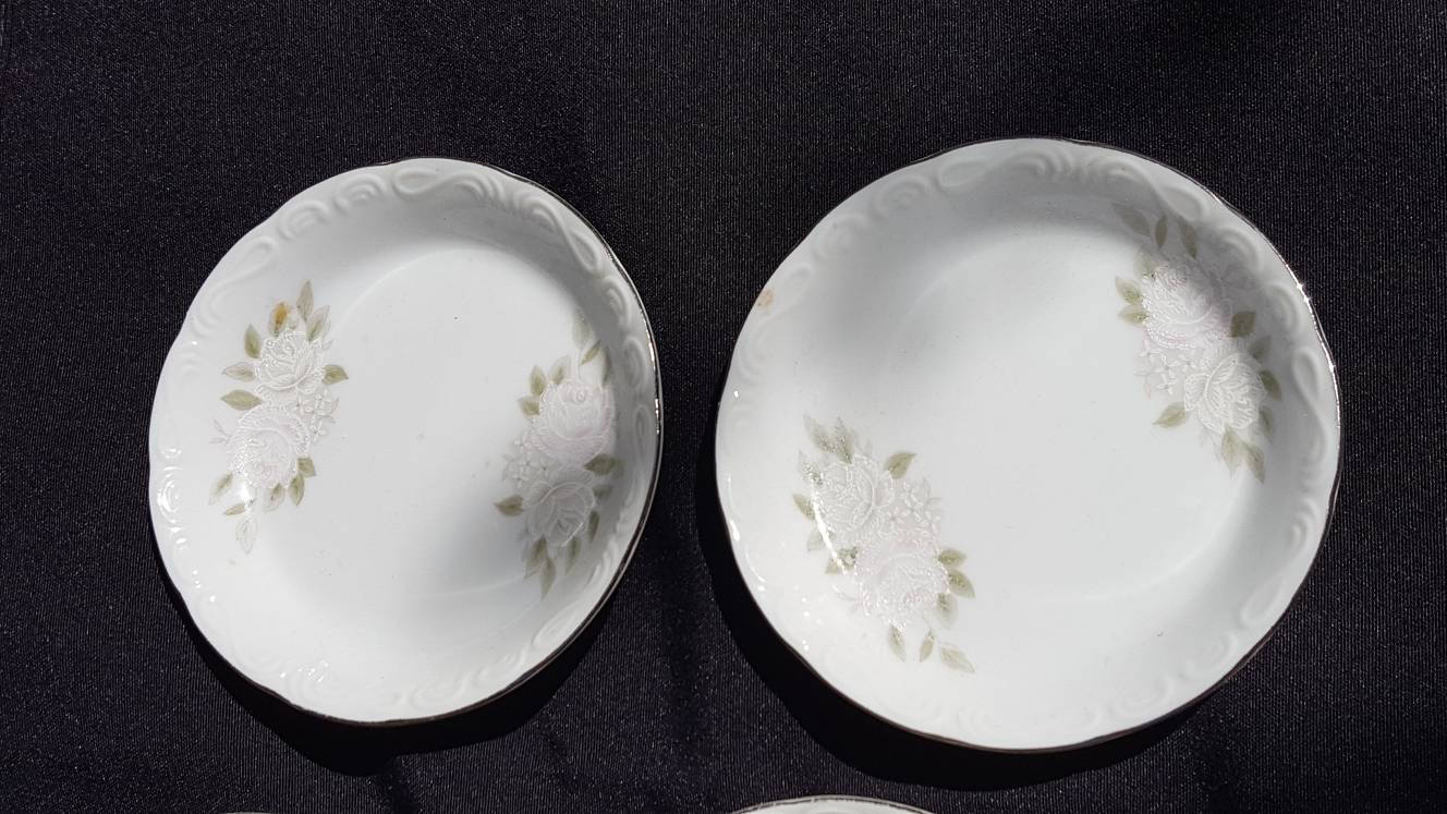 Vintage Porcelain Coasters / Trinket Trays / Sheffield / Fine China ...