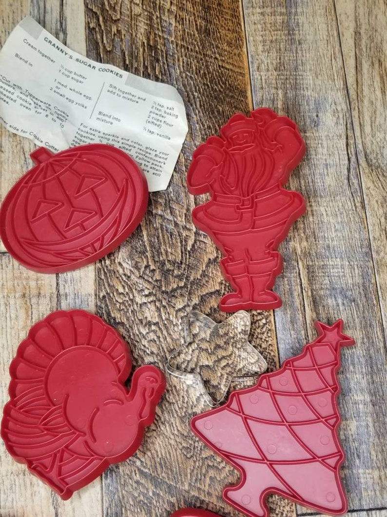 Vintage Tupperware Cookie Cutters / Holiday Cookie Cutter / - Etsy