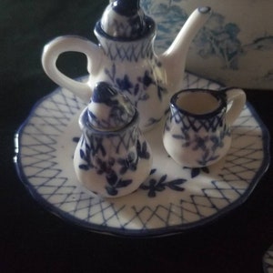 Vintage Blue Delft Mini Tea Set - Etsy