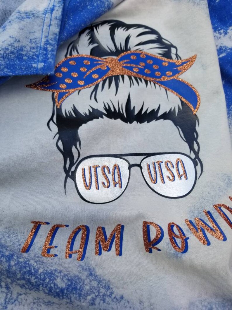Team Rowdy Tank / UTSA Messy Bun Bleaxhed Racerback Tank - Etsy