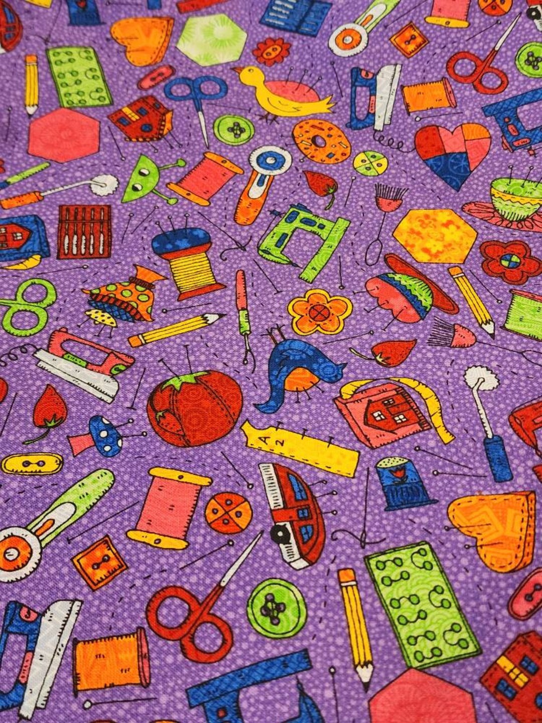 Sew Fun Sewing Theme Fabric / Sewing Room - Etsy