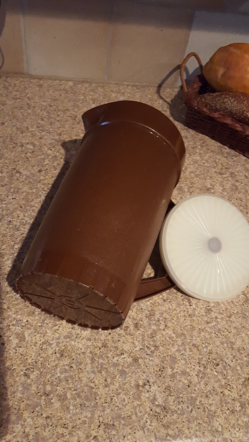 Brown Tupperware Pitcher