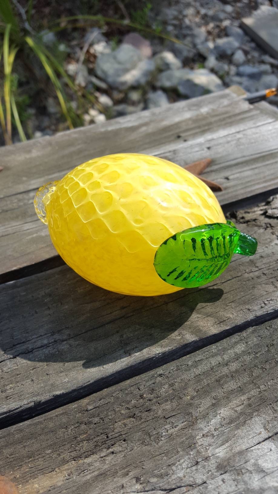 Glass Art Lemon / Yellow Glass Decor / Restaurant Decor / Kitchen