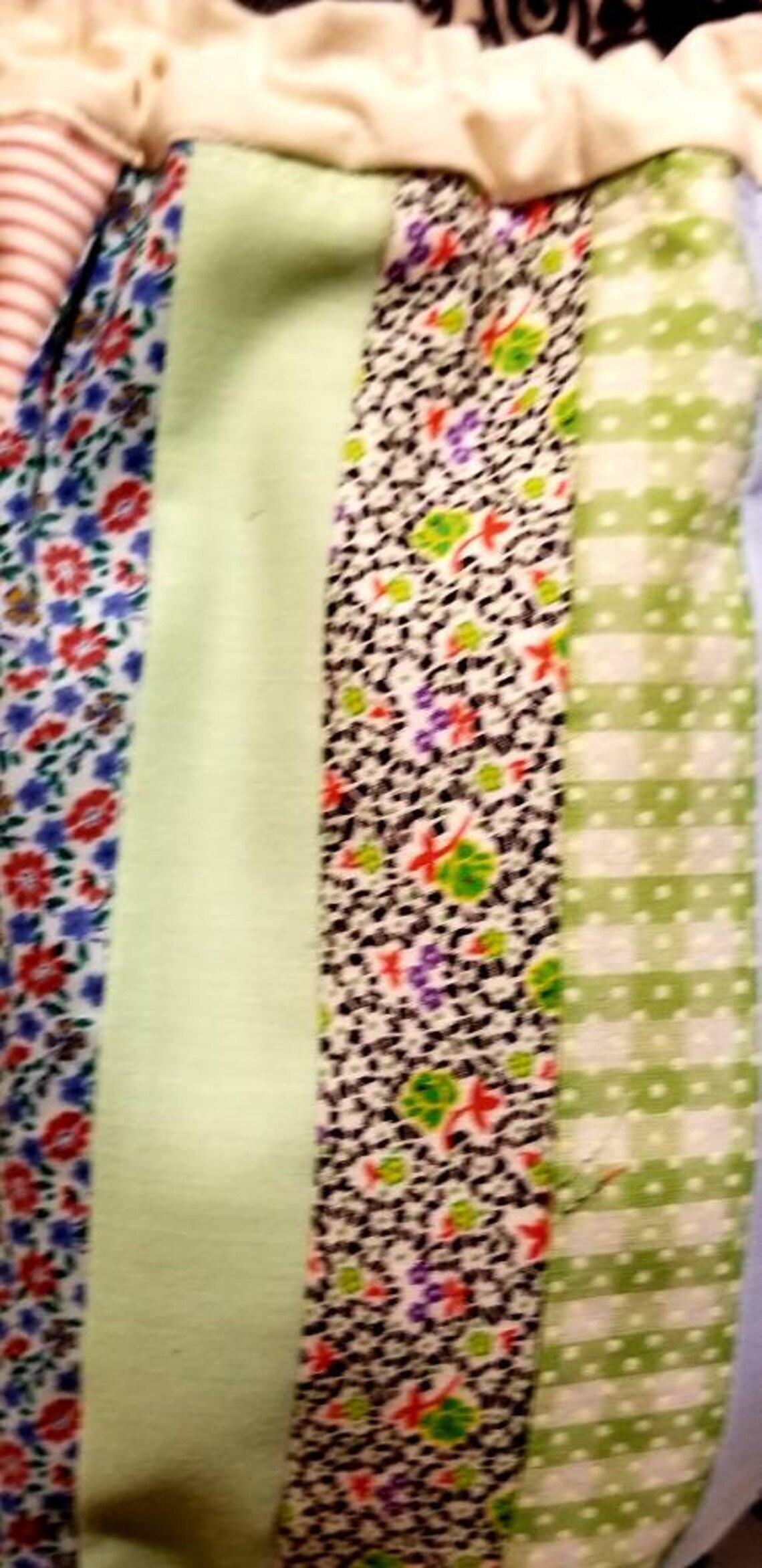 Artisan Shorts / Handmade Lined Fabric Strip Shorts / Front | Etsy