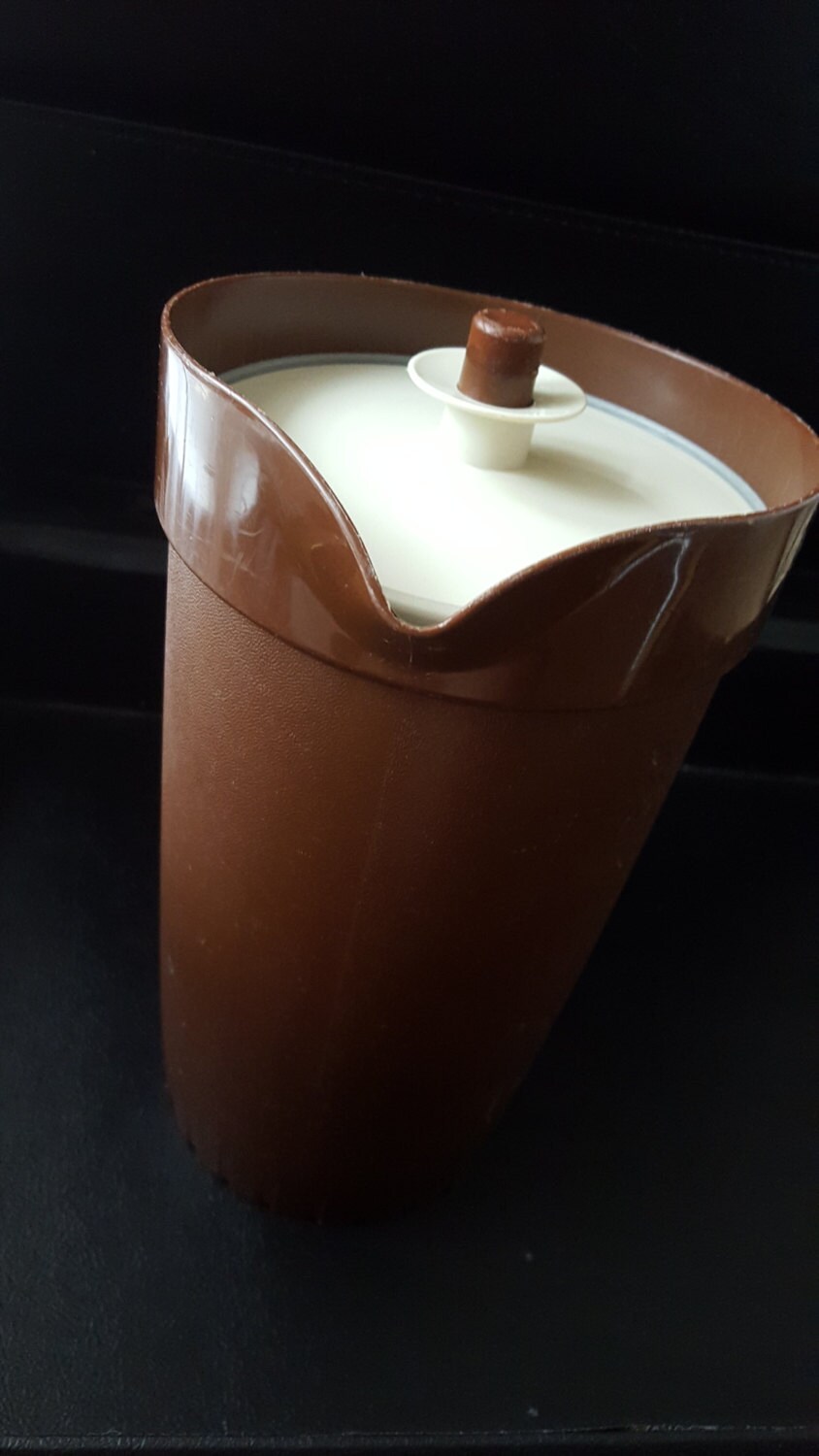 Brown Tupperware Pitcher