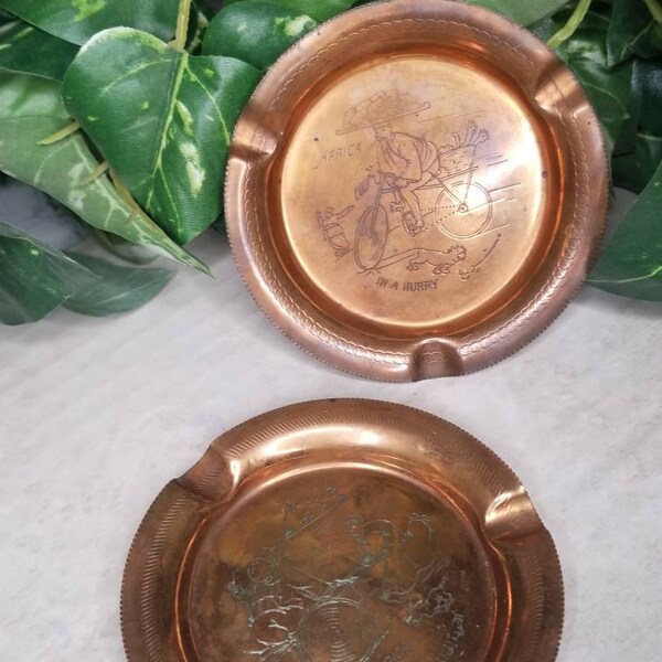Copper Ashtrays - Etsy