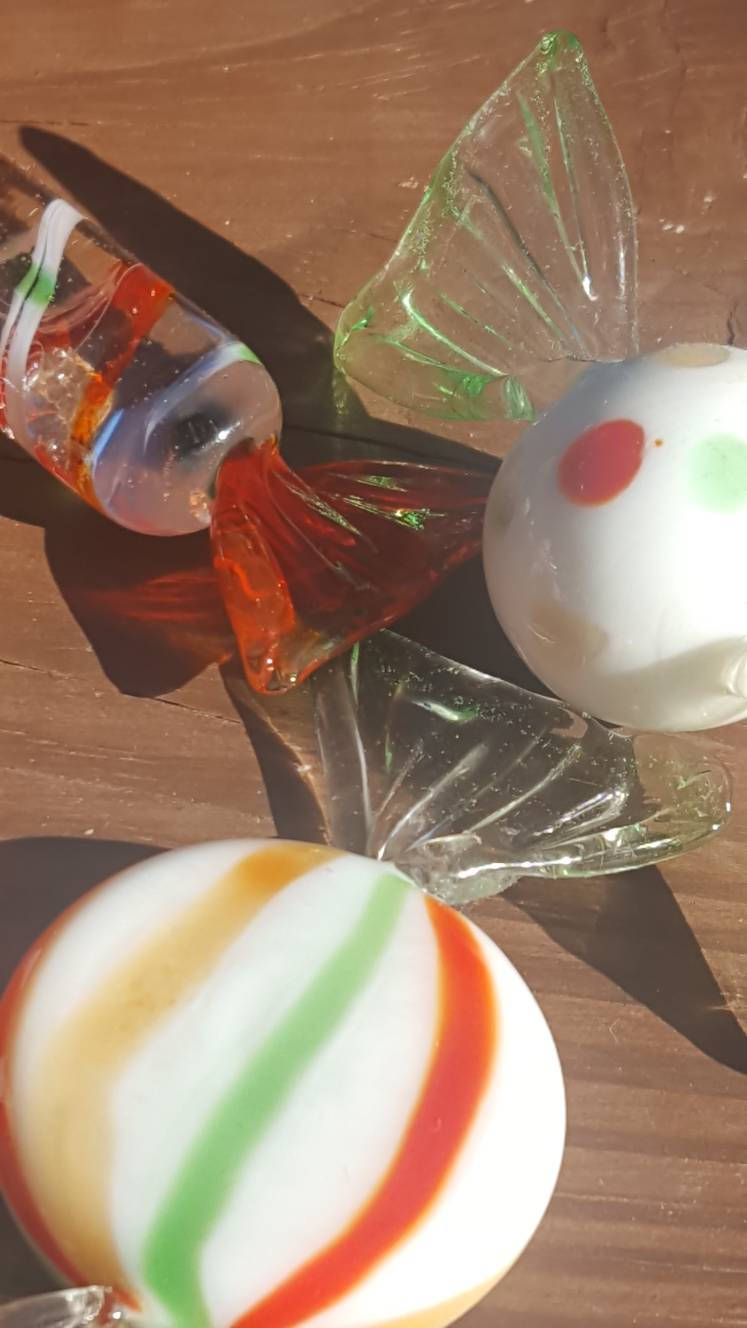 Vintage Glass Candy / ART GLASS / Glass Candies / 12 Glass decor / 12 ...