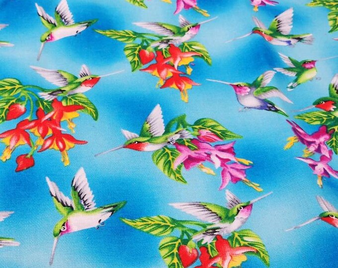 Hummingbird Fabric / 1999 Timeless Treasures for High Fashion - Etsy
