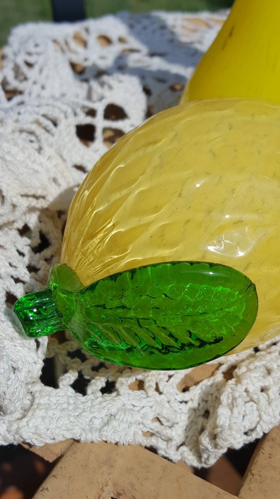 Glass Art Lemon / Yellow Glass Decor / Restaurant Decor / Kitchen