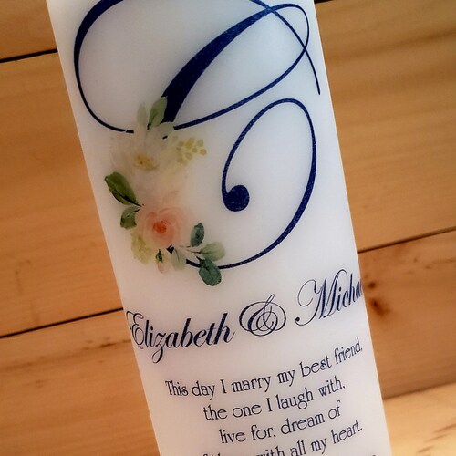 Personalized Unity Candle SET With Monogram I Wedding Candles - Etsy