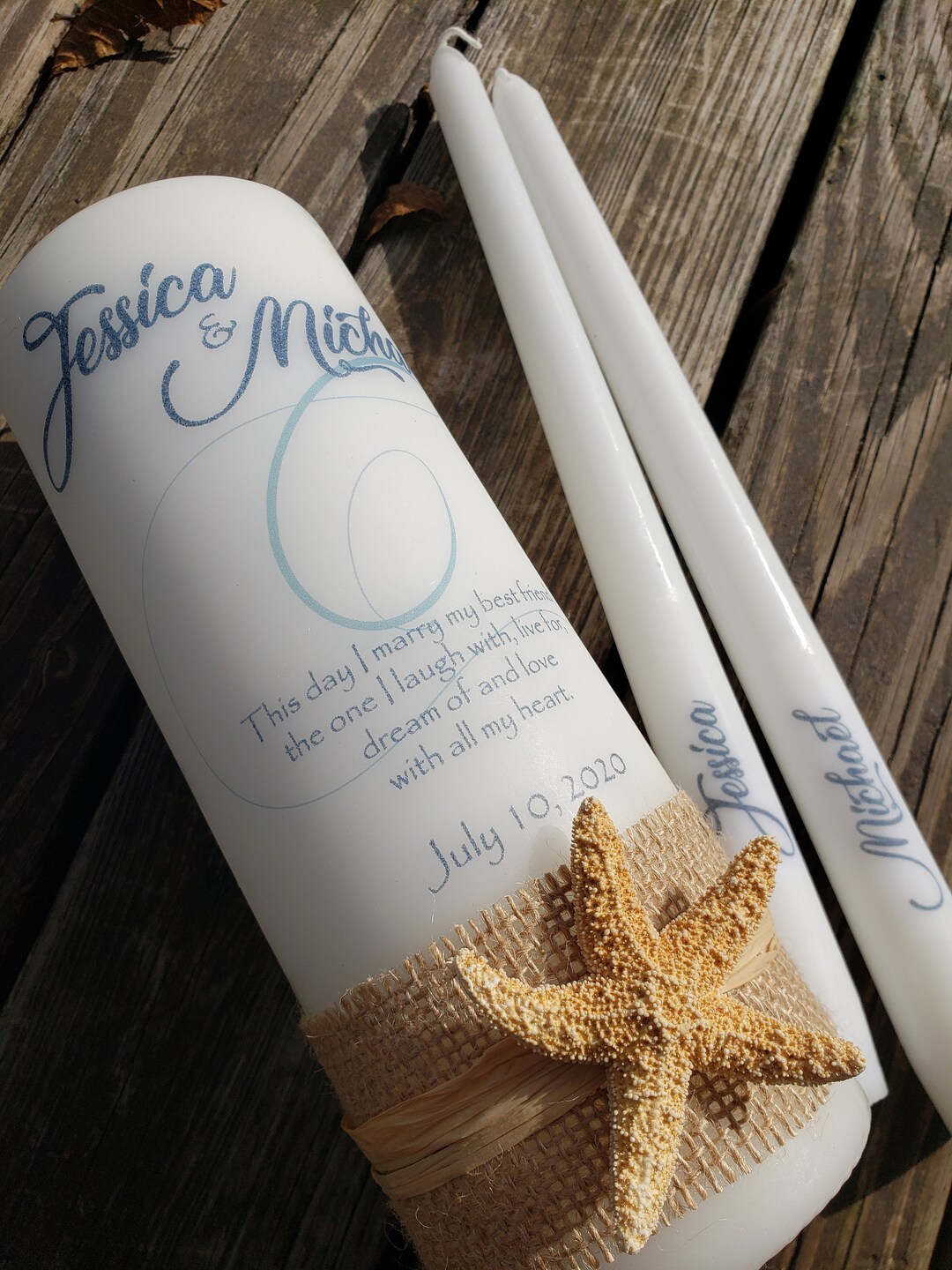 Unity Candle Set Personalized Unity Candle Wedding Candle Custom Candle ...