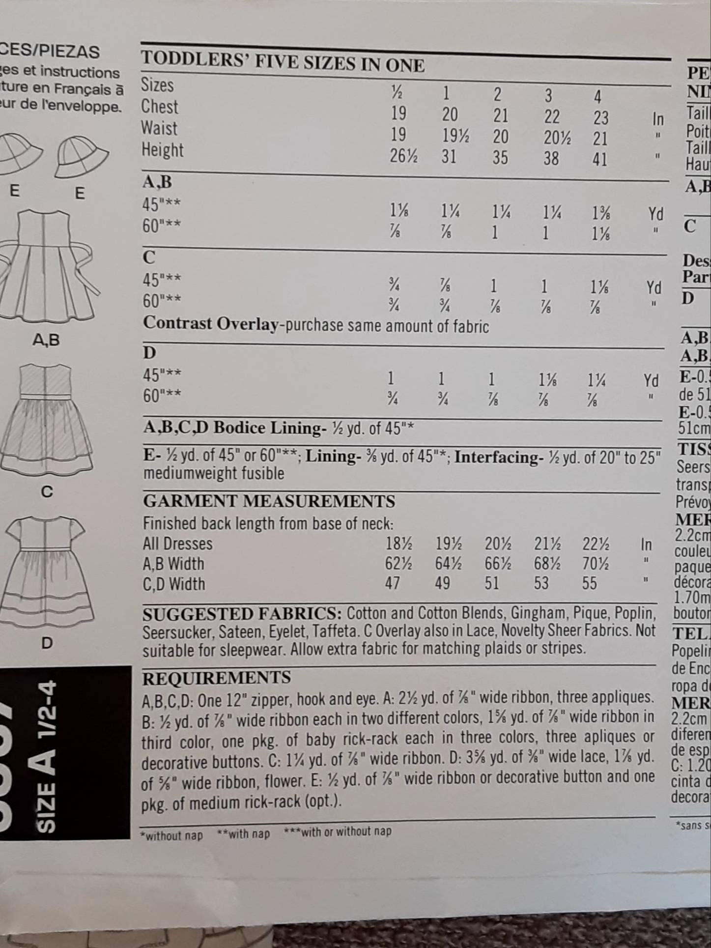 Toddler Sizes 1/2 to 4 Summer Dress & Brimmed Hat. New Look | Etsy