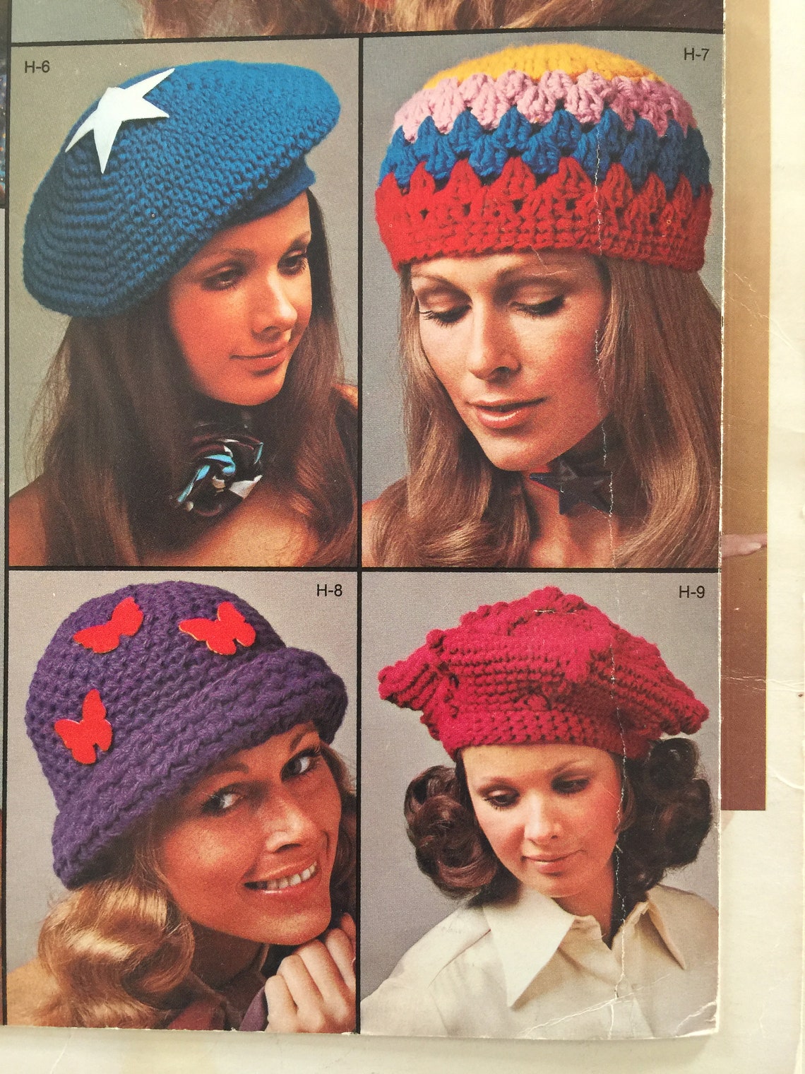Rug Yarn HATS to Knit & Crochet 9 Styles. Vintage Patterns. - Etsy