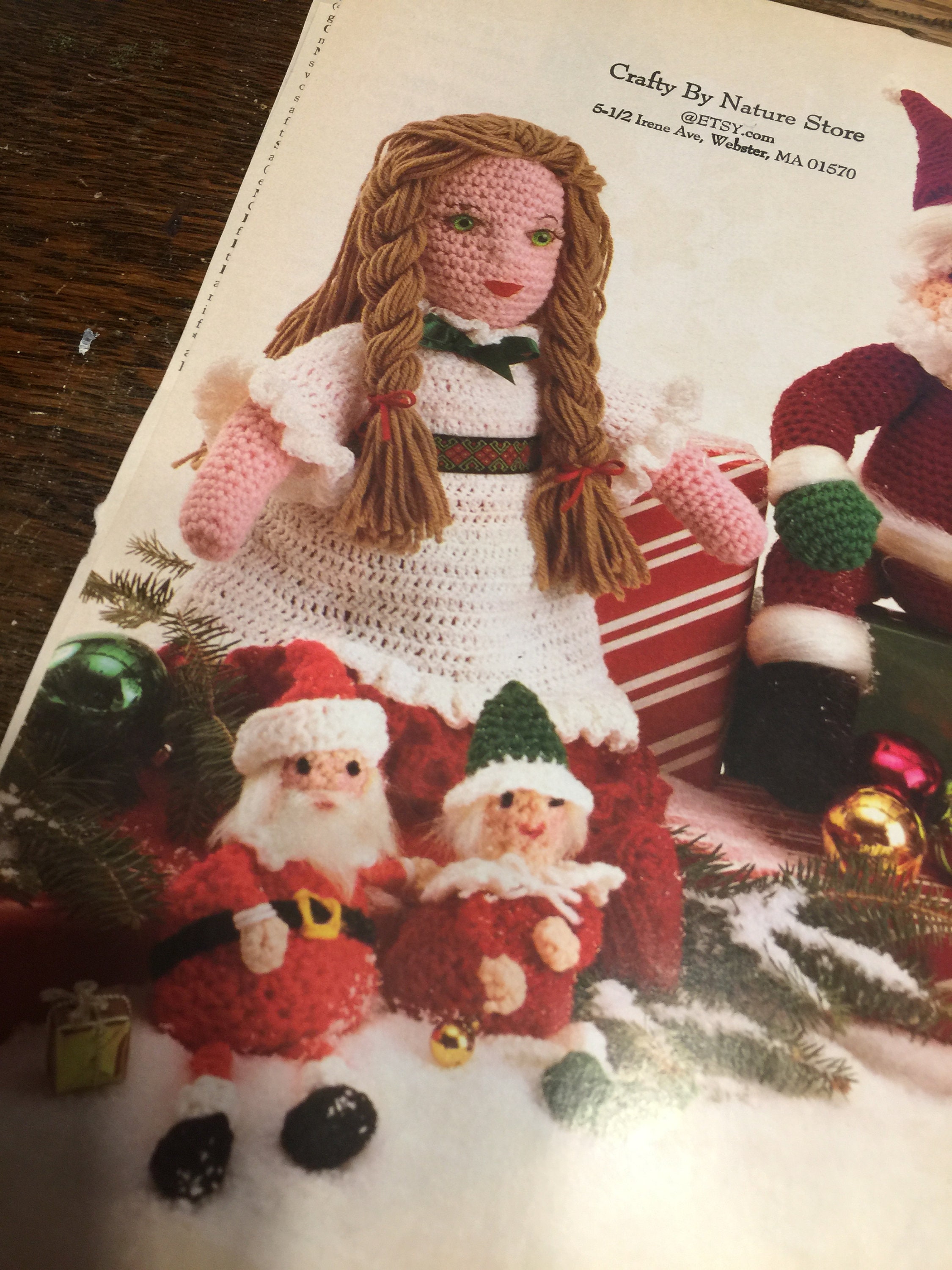 Santa Doll, Mrs Claus, Jack, Jill, Elves. CHRISTMAS Holiday Knit ...