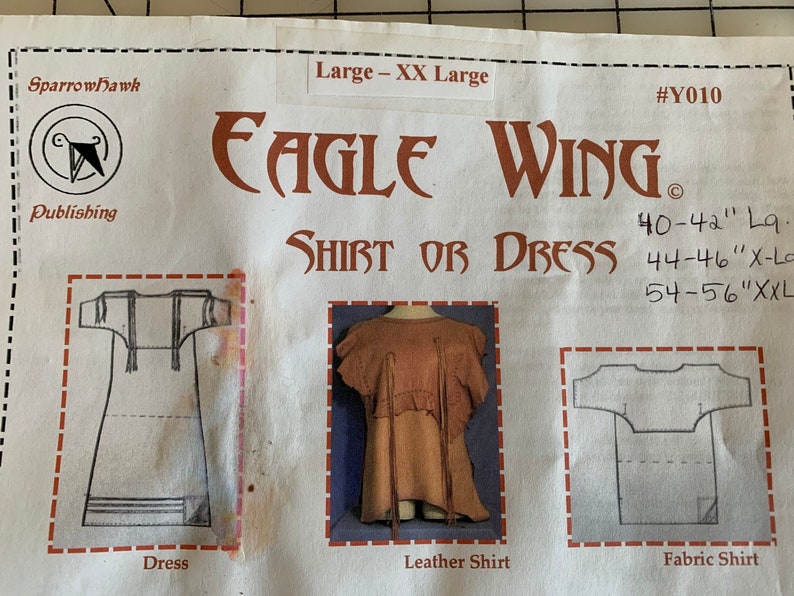 First Nations Eagle Wing Animal Print Dress Regalia, Size XL-XXL. Black ...