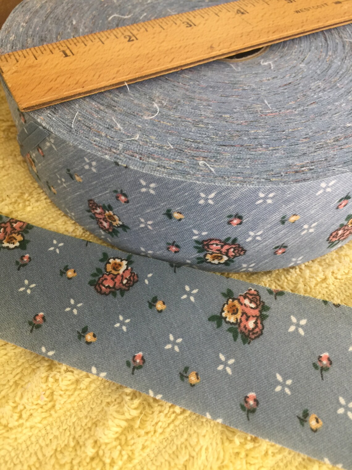 Blue Calico Floral Flat Bias Binding Trim Bulk Lot 40 YARDS - Etsy