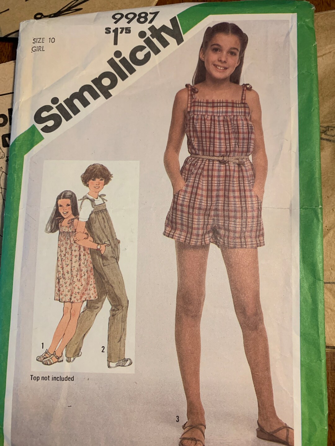 Girls 10 JUMPSUIT in Two Lengths and Sundress. Simplicity #9987 Retro ...