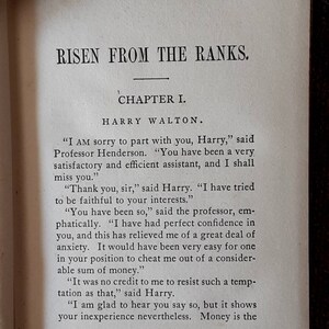 Alger Risen From the Ranks the Story of Harry Walton's - Etsy