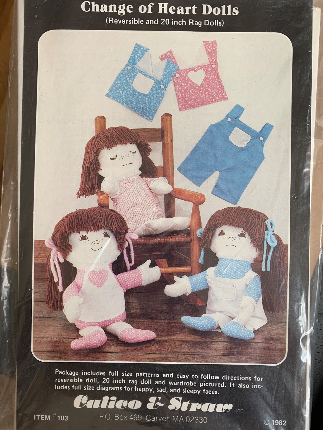 Change of Heart Dolls, 20" Reversible Rag Dolls With Wardrobe. Happy ...