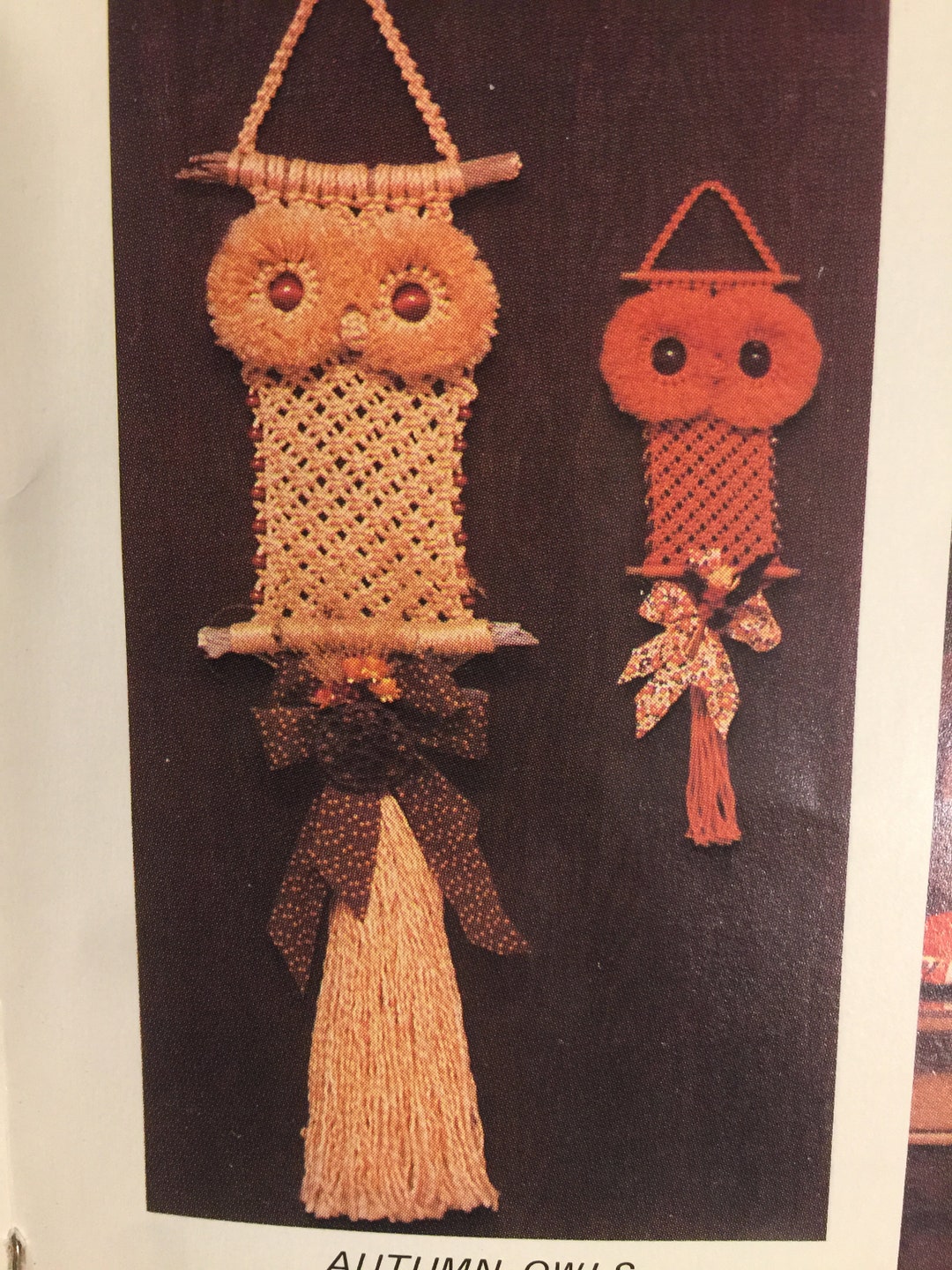 MACRAME Owls, Candy Cane PDF Patterns. Autumn, Christmas Holiday ...
