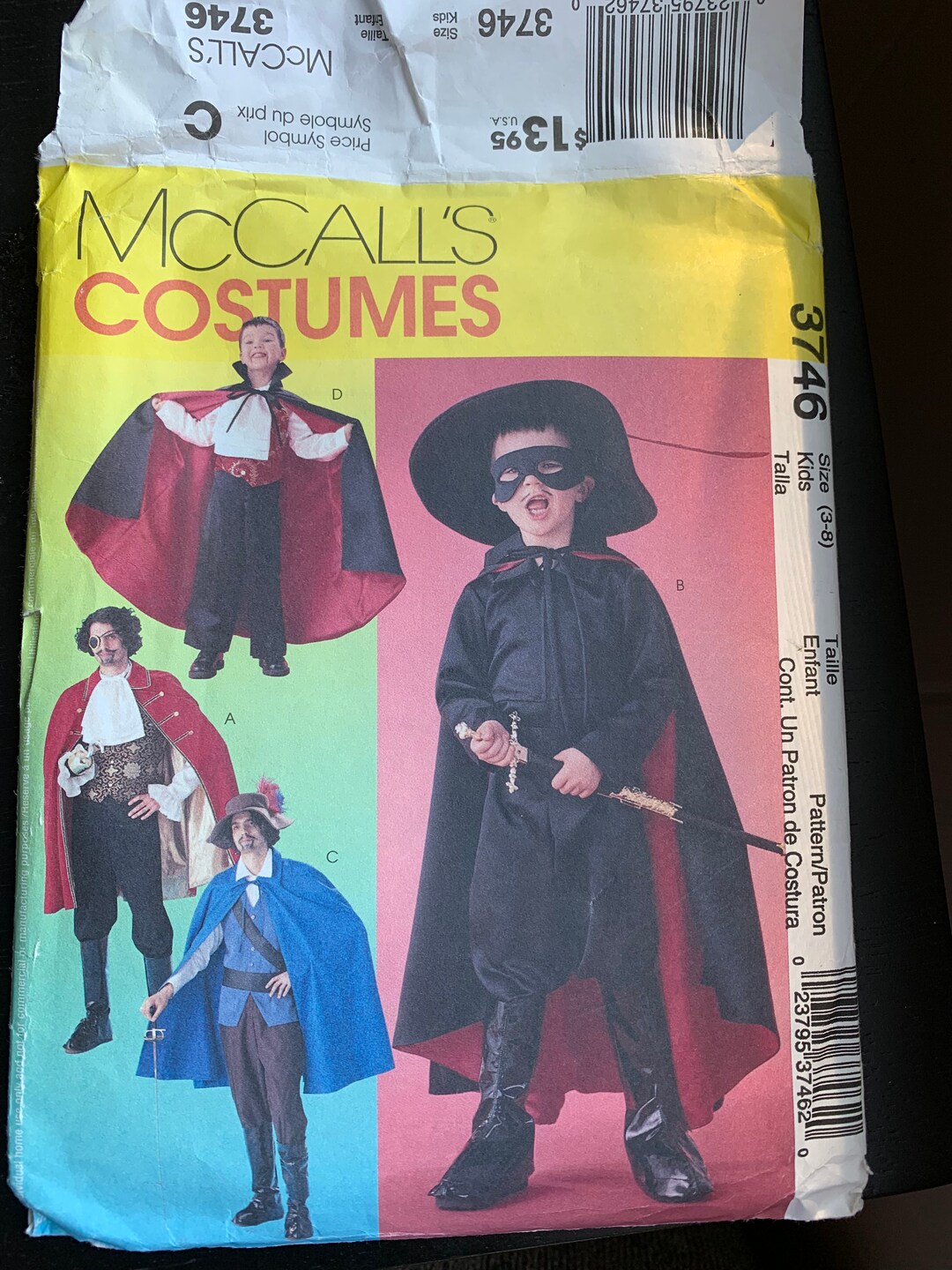 Halloween Costumes Zorro, Masked Avenger Cape, Robe, Jumpsuit, Mask ...