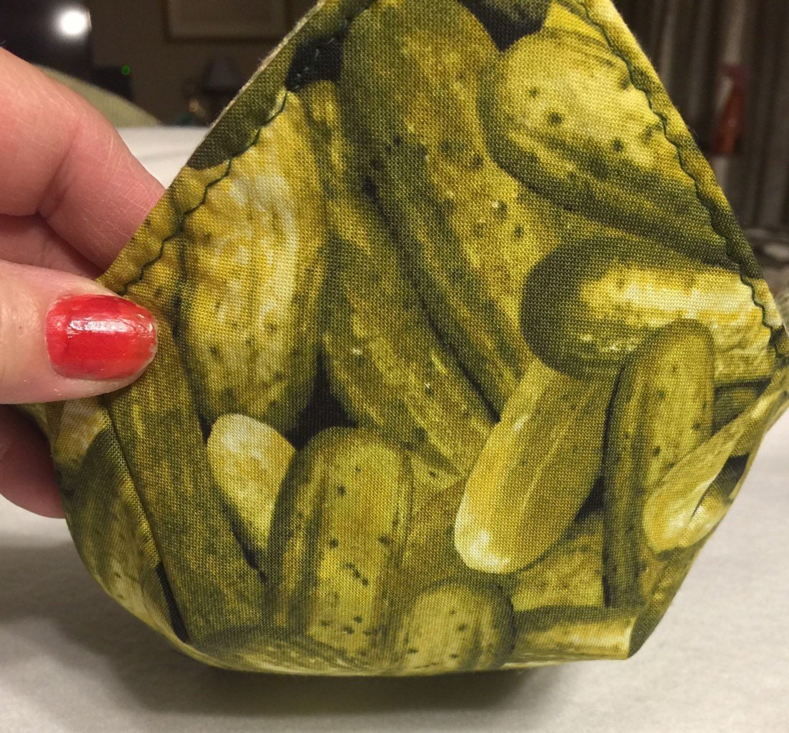 Dill Pickle Theme BOWL COZY 8 inch. Microwavable Reversible | Etsy